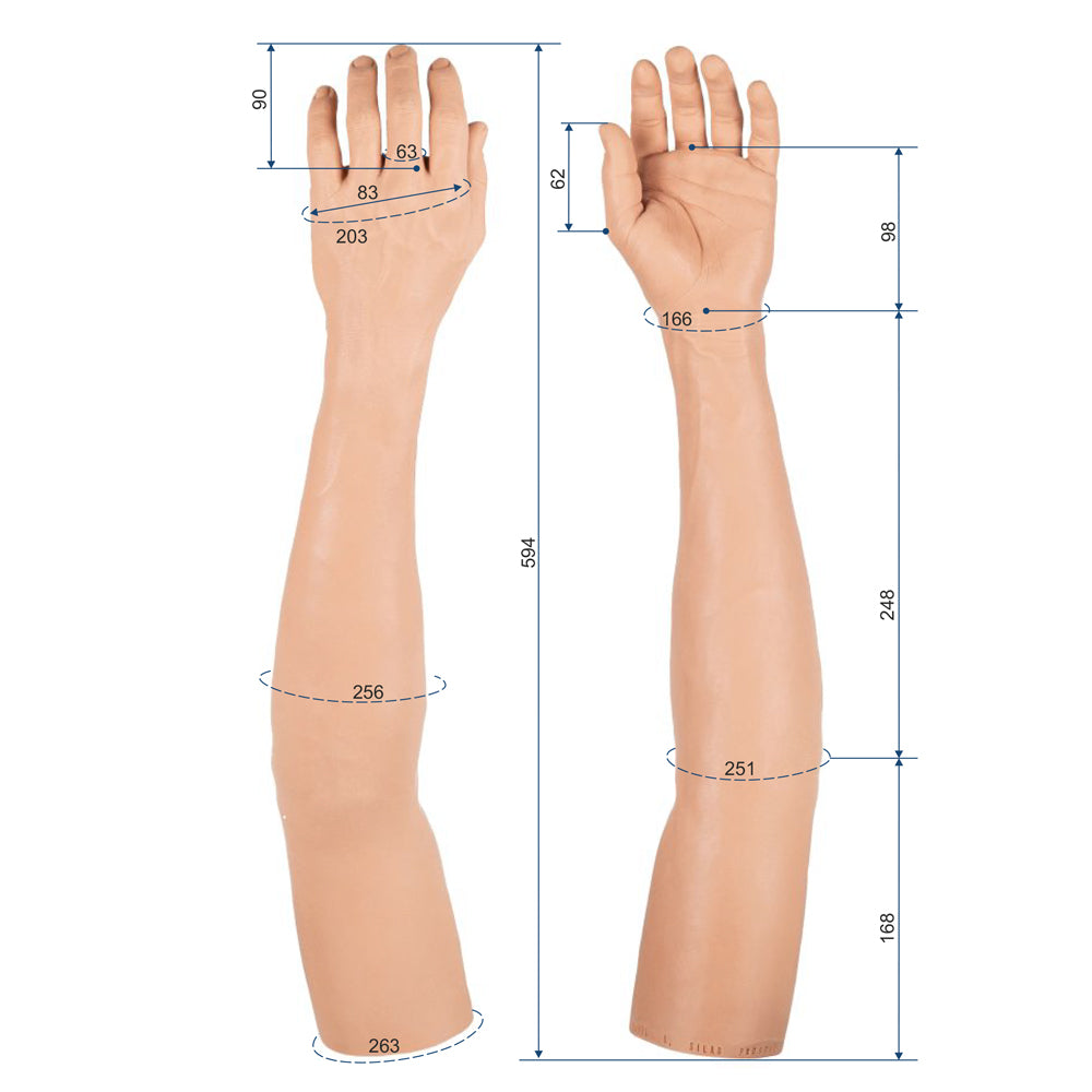 Tattooable Practice Male Arm "Gabriel" – ALEANA HAND