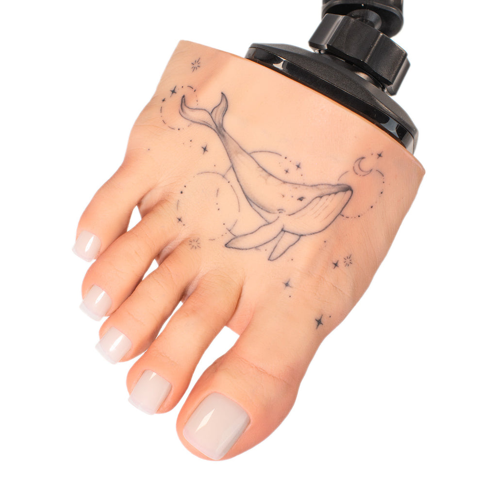 Magnetic Tattooed Practice LifeLike Half Foot "Whale" – ALEANA HAND